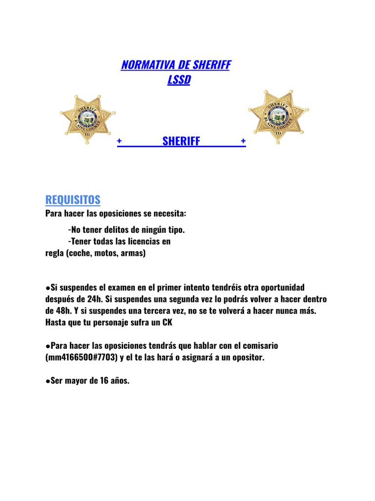 Normativa de La LSSD | PDF | Policía | Francotirador