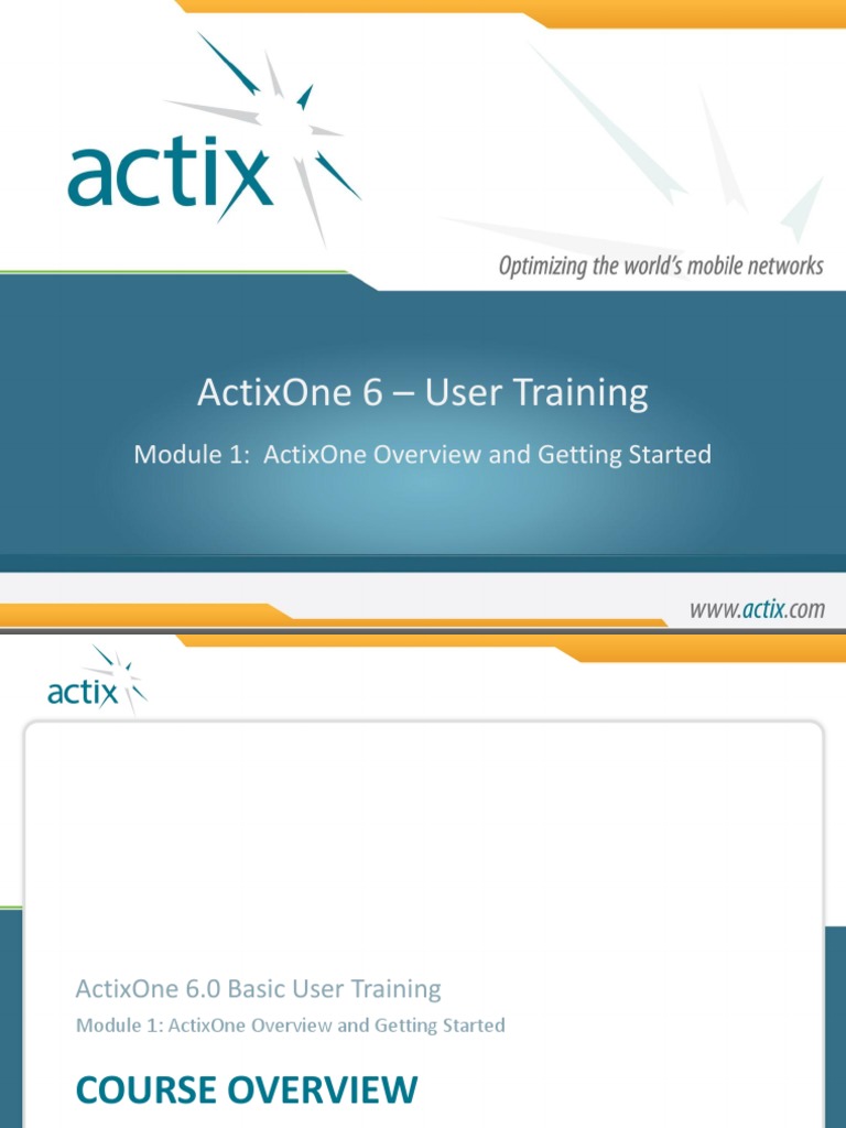 ActixOne PM CM User Training | PDF | World Wide Web | Internet & Web