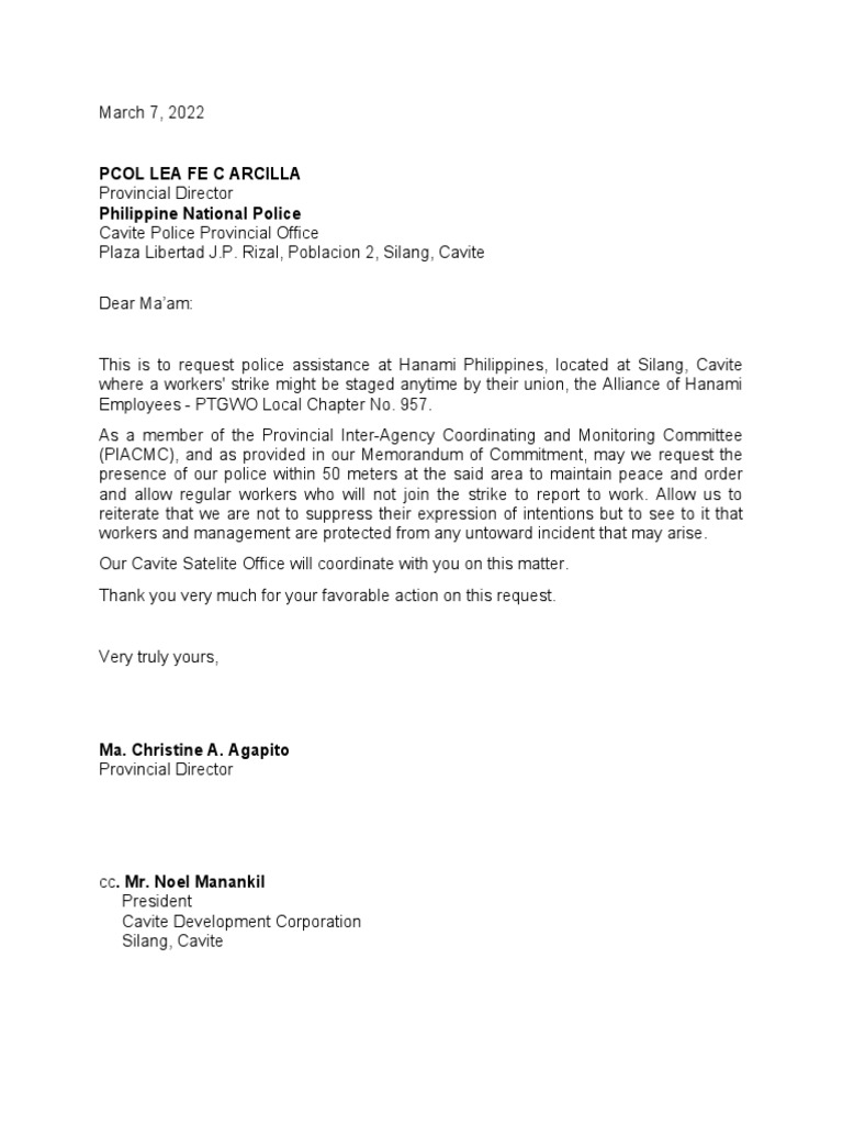 Letter Request | PDF | Business | Finance & Money Management