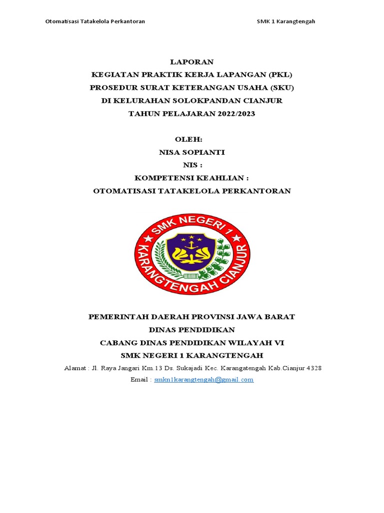 Laporan Nisa Sopianti 2022 | PDF