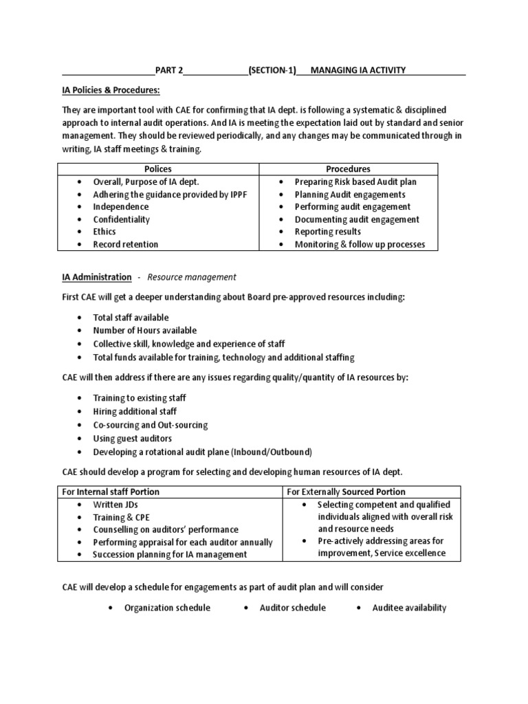 Part 2 Notes | PDF | Audit | Internal Audit
