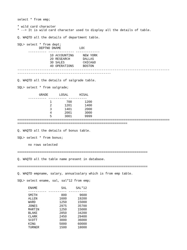 Sql Queries Pdf Computer Programming Sql