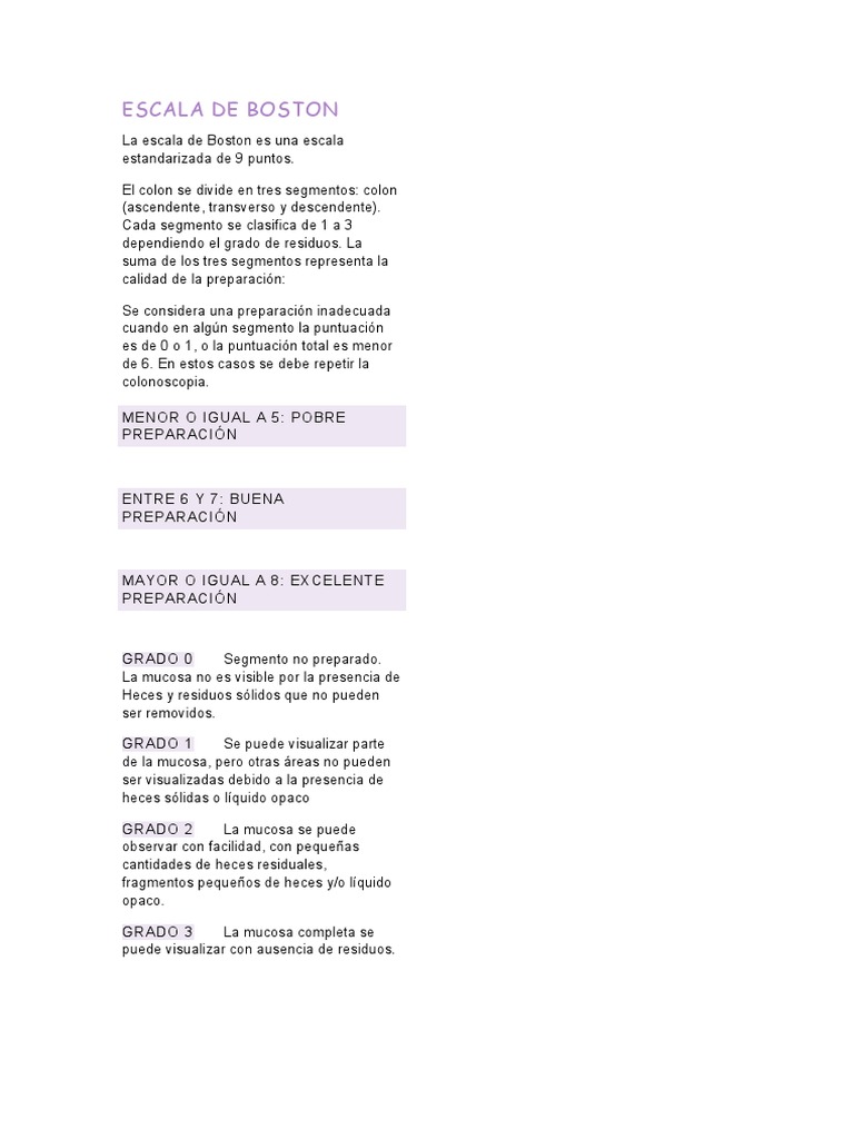 Escala de Boston | PDF | Ciencia y matemáticas