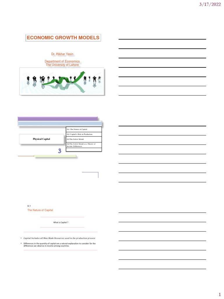 Chapter 3 Physical Capital | PDF | Production Function | Economic Growth