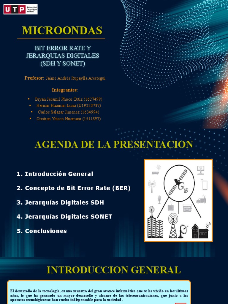 Tarea N°1 de Microondas Sobre BER, SDH Y SONET | PDF | Estándares de red | Electrónica