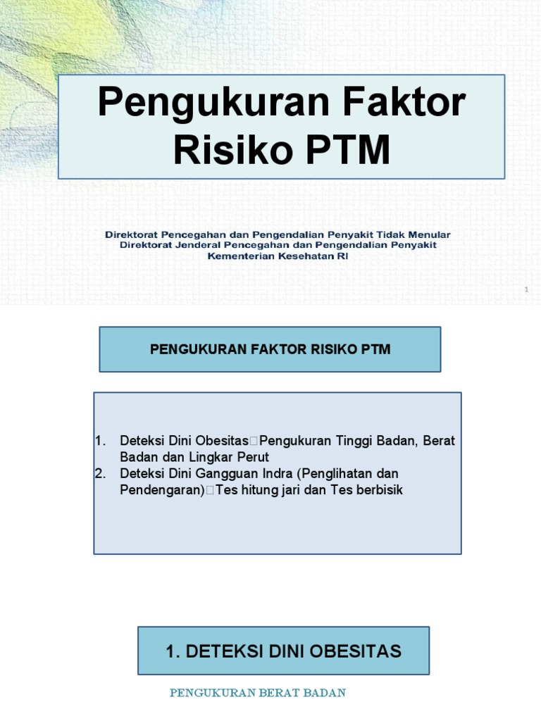 Pengukuran Faktor Resiko PTM | PDF
