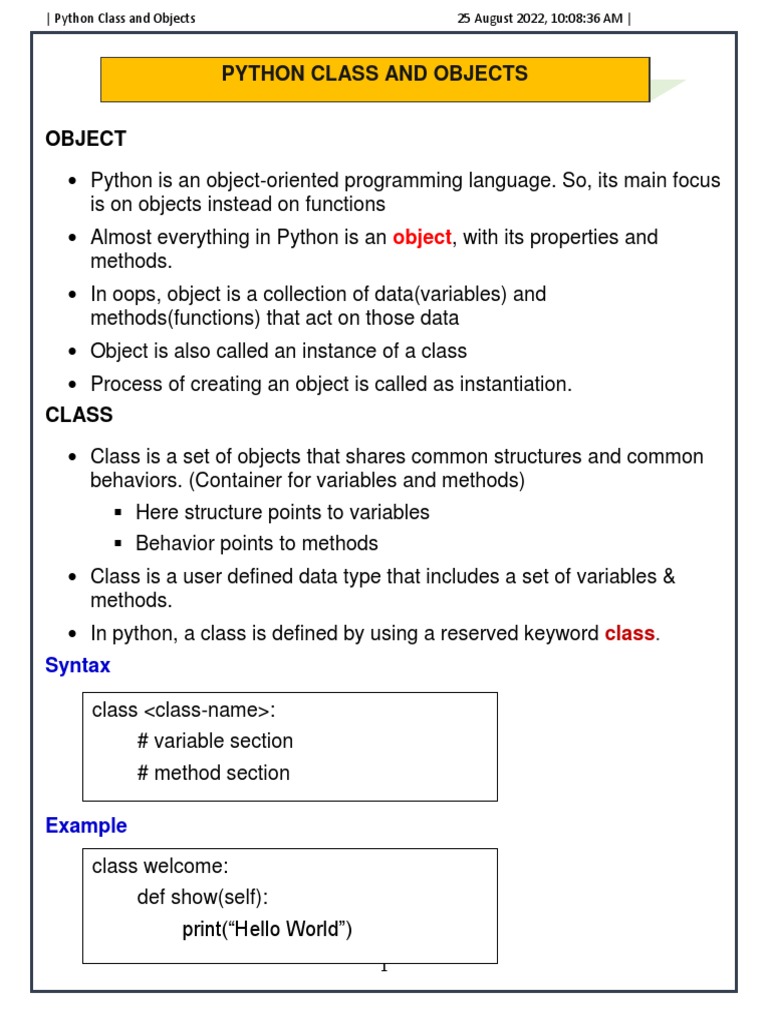 Class Objects Sn U3 Descargar Gratis Pdf Object Oriented Programming Class Computer
