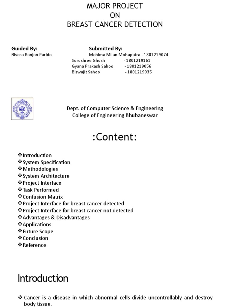 Breast Cancer Detection - Final | PDF | Machine Learning | Cancer