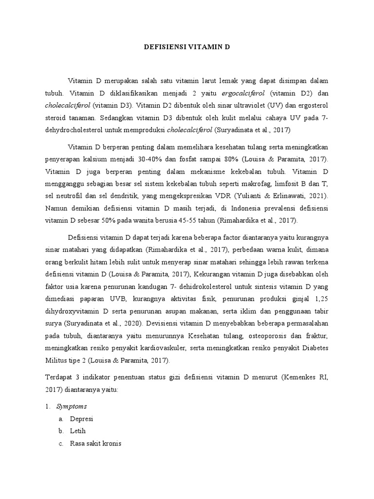 Defisiensi Vitamin D | PDF