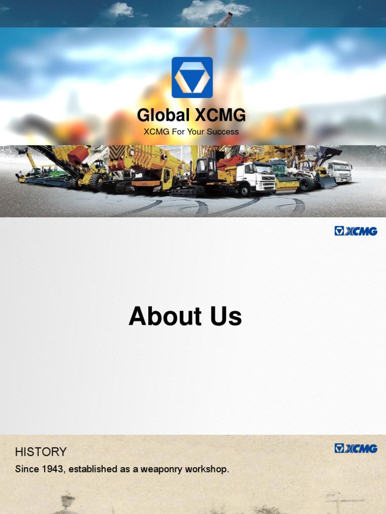 1 - XCMG Group Introduction | PDF | Crane (Machine) | Loader (Equipment)