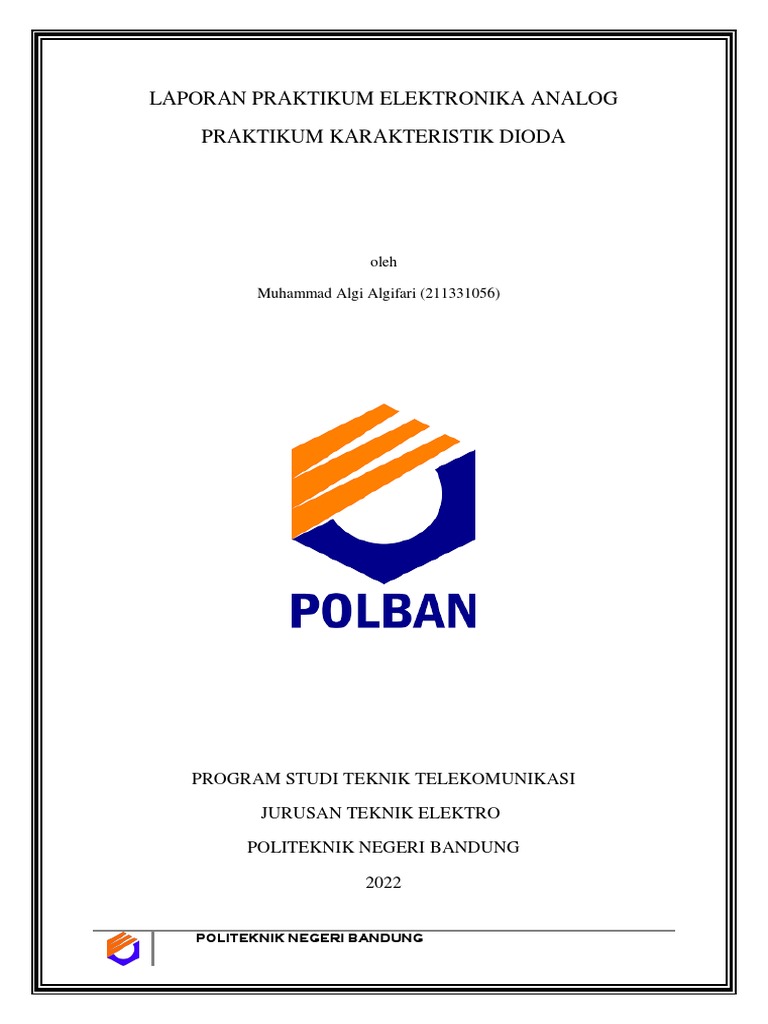 Muhammad Algi Algifari - Laporan Praktikum Karakteristik Dioda | PDF ...