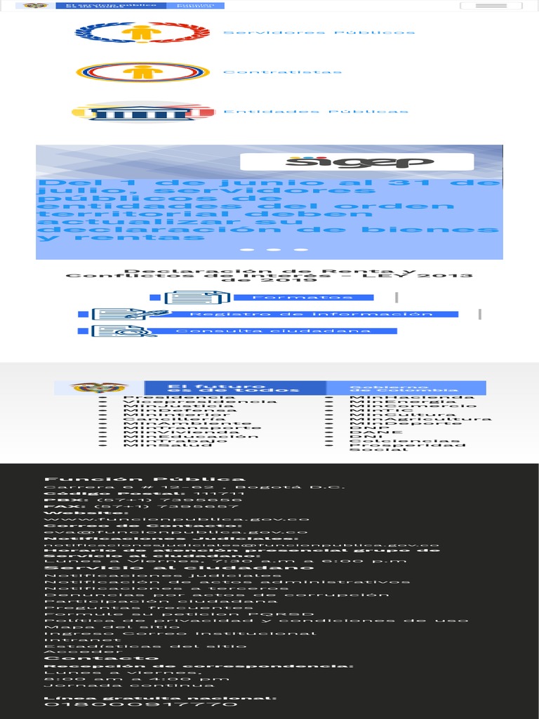 Inicio - SIGEP - Función Pública | PDF