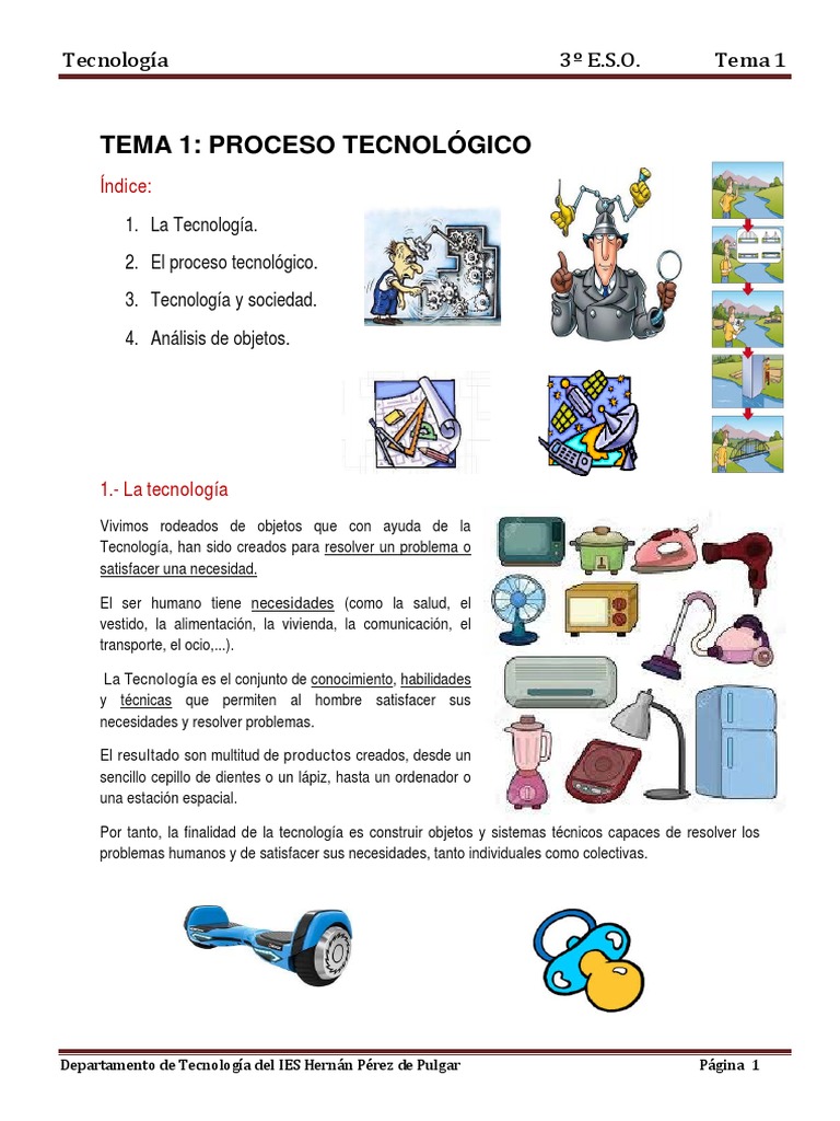Tema 1 Tec 3 Eso | PDF | Sociedad | Revolución industrial