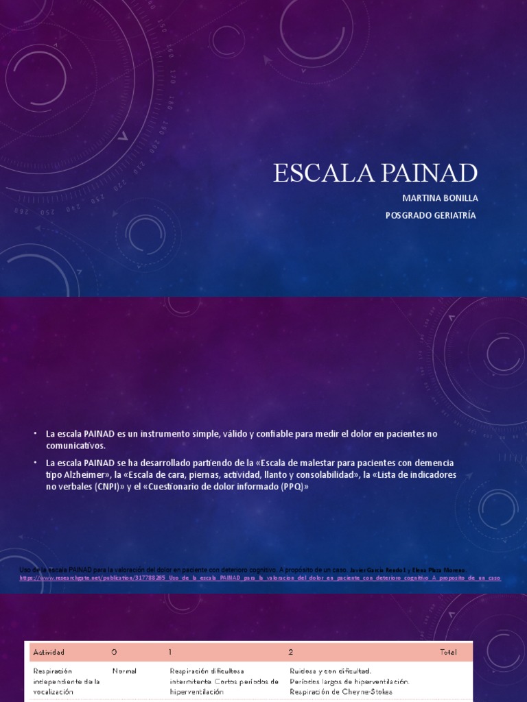 Escala Painad | PDF | Cocina, comidas y vino | Salud y bienestar