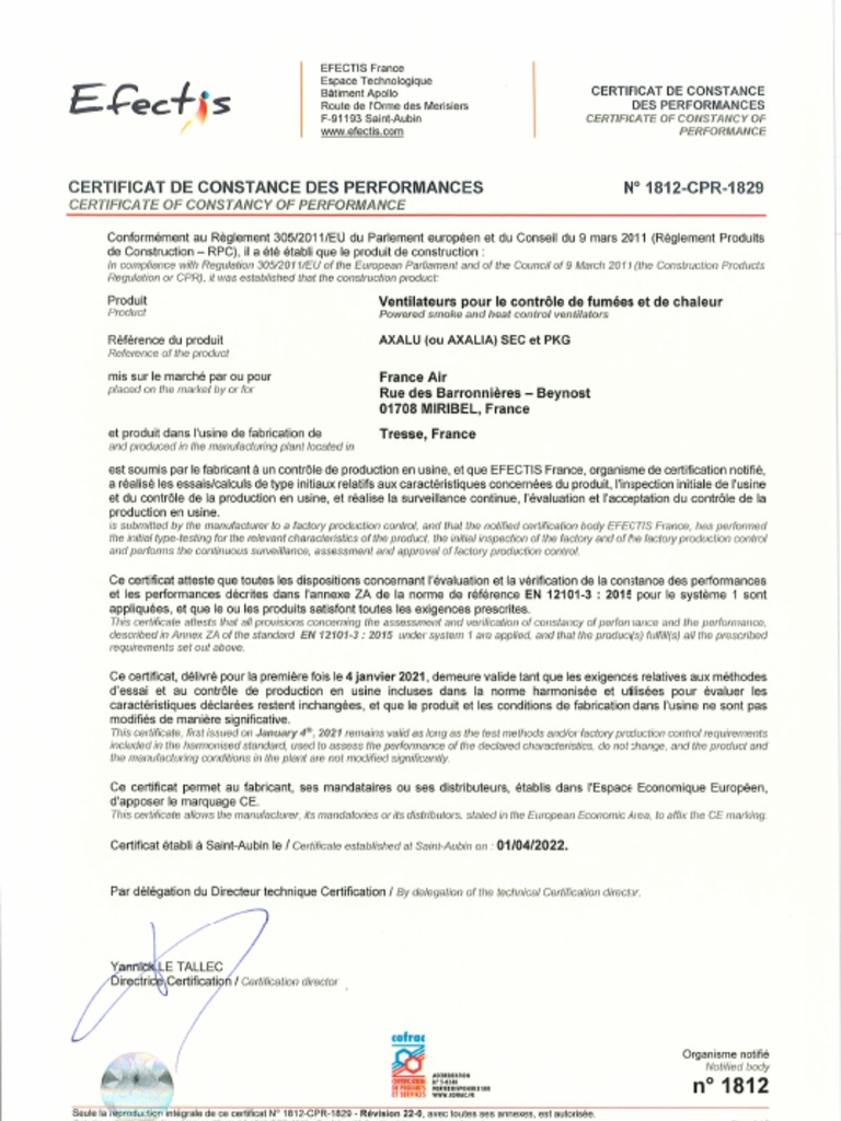 PV CPR Axalu Axalia Sec PKG 1812-CPR-1829 010422 | PDF