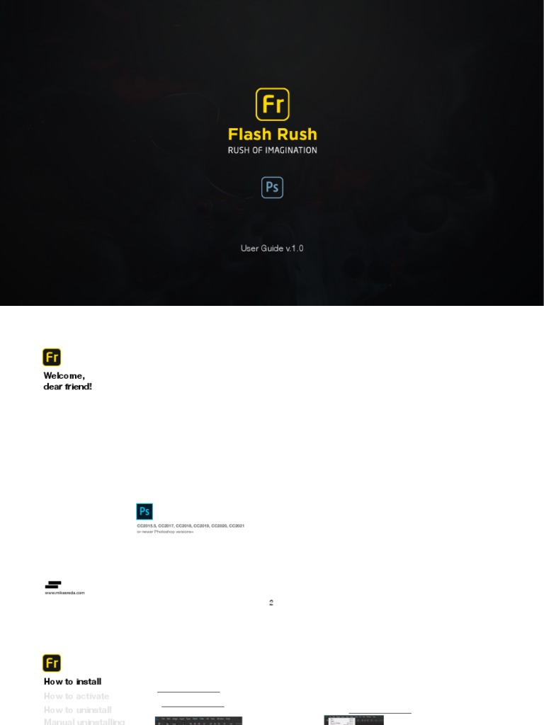 Flash Rush User Guide | PDF | Adobe Photoshop | Adobe Flash