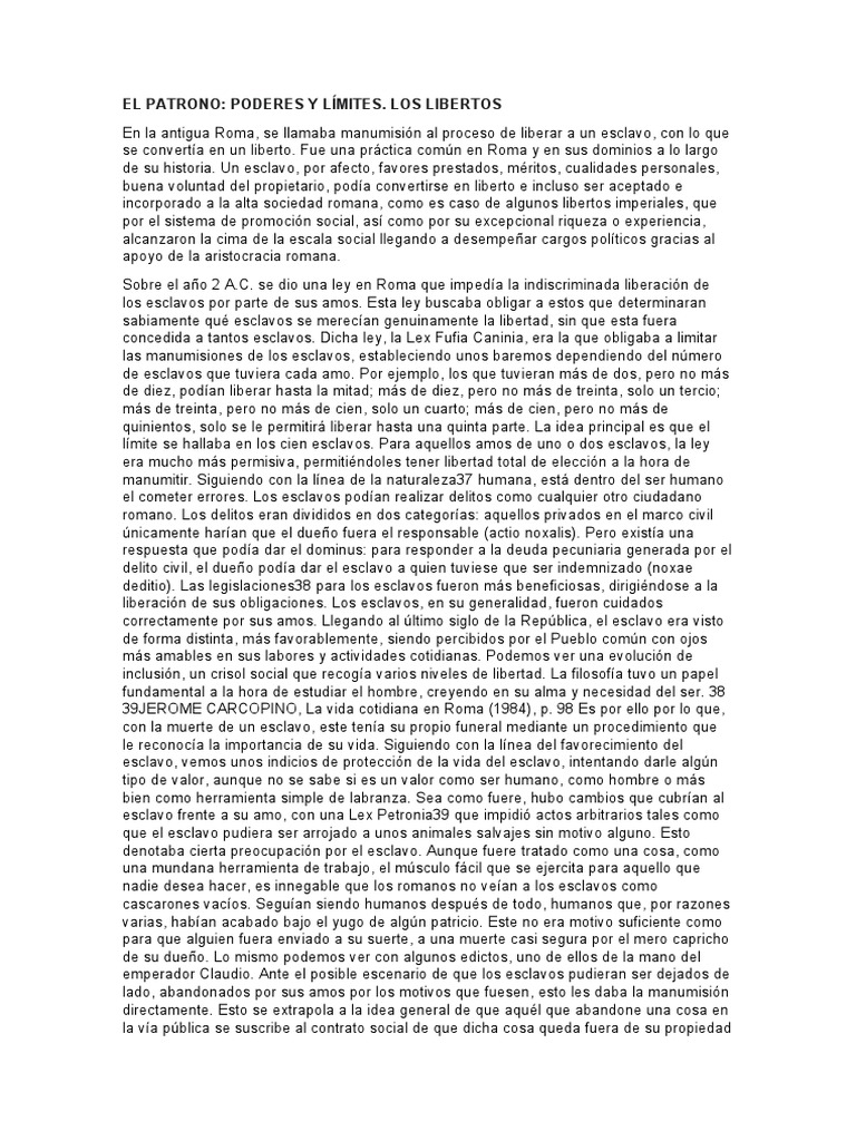 El Esclavo Romano - Vida Poder y Fugo | PDF | Freedman | Esclavitud