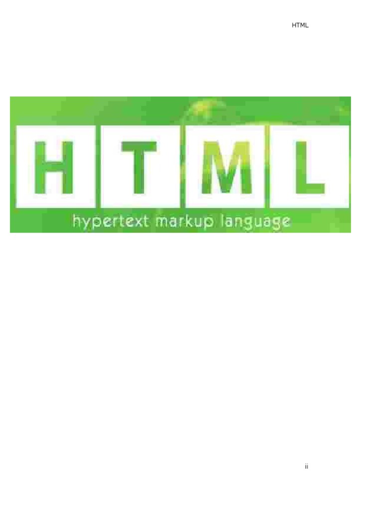 HTML Notes | PDF HTML Notes | PDF