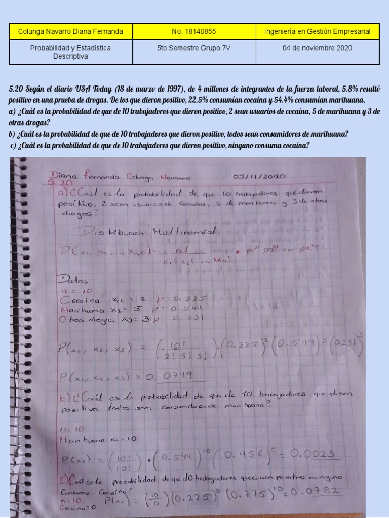 2 Ejercicios Multinomial | PDF | Drogas Psicoactivas