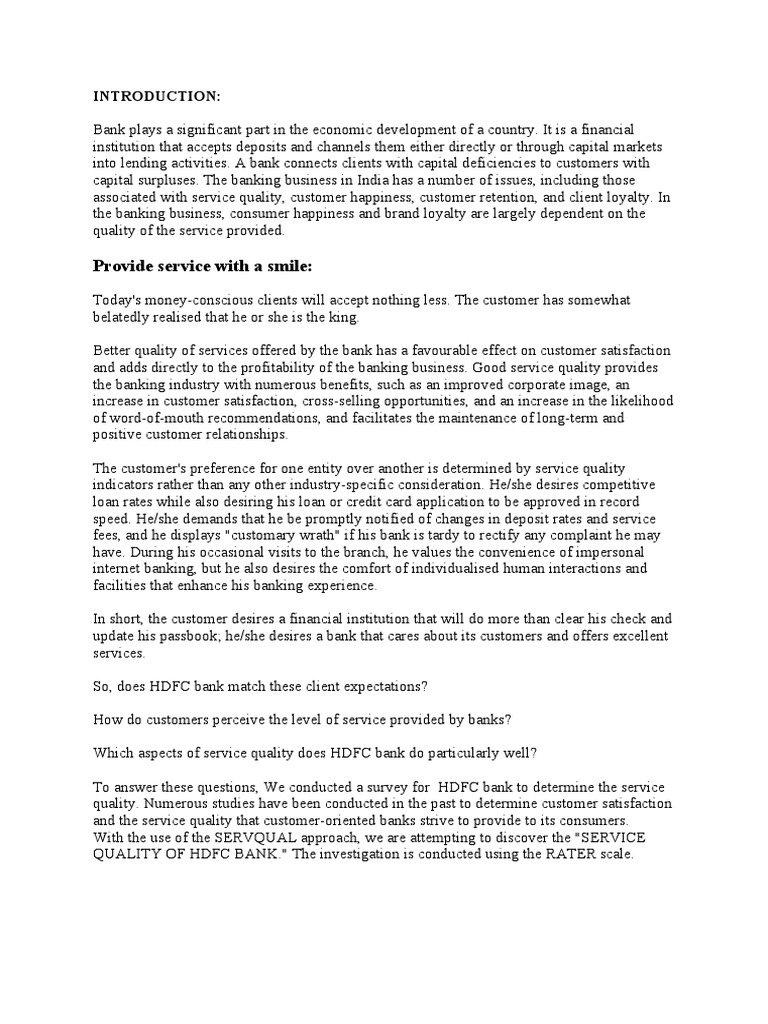 HDFC Introduction | PDF | Reserve Bank Of India | Banks