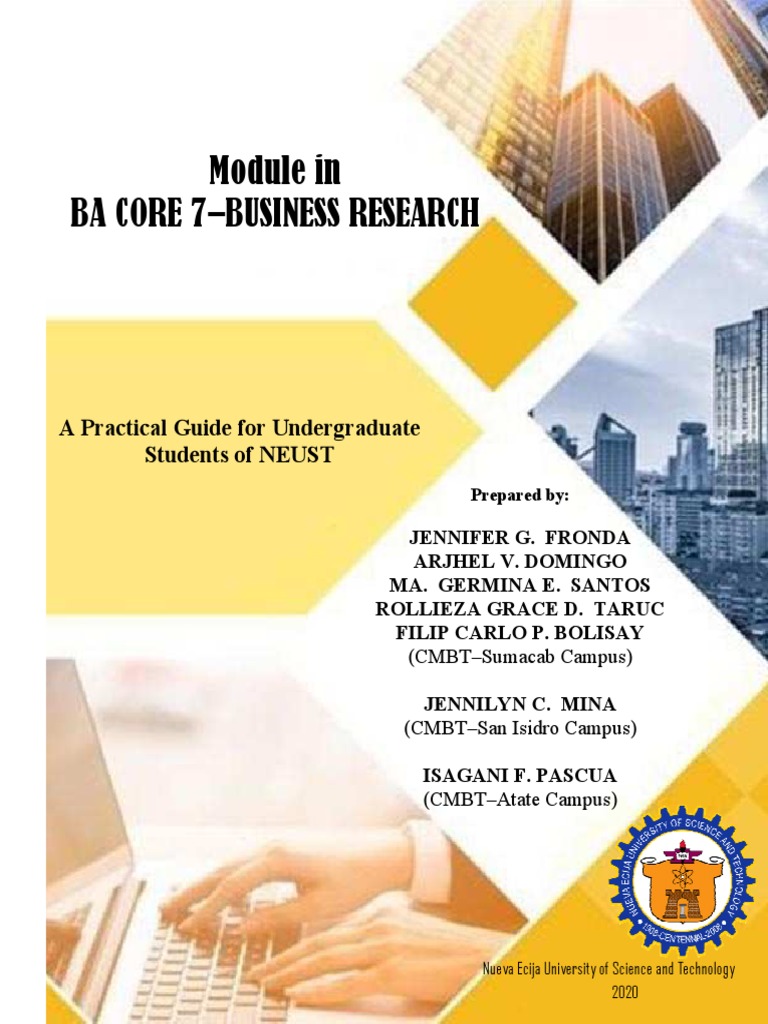 Module BA Core 7 1 | Download Free PDF | Quantitative Research ...
