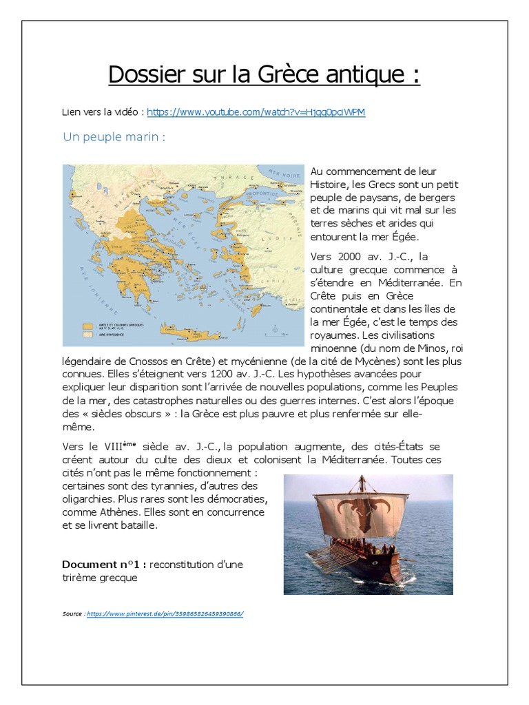 Histoire Révision 2 La Grèce Antique | PDF