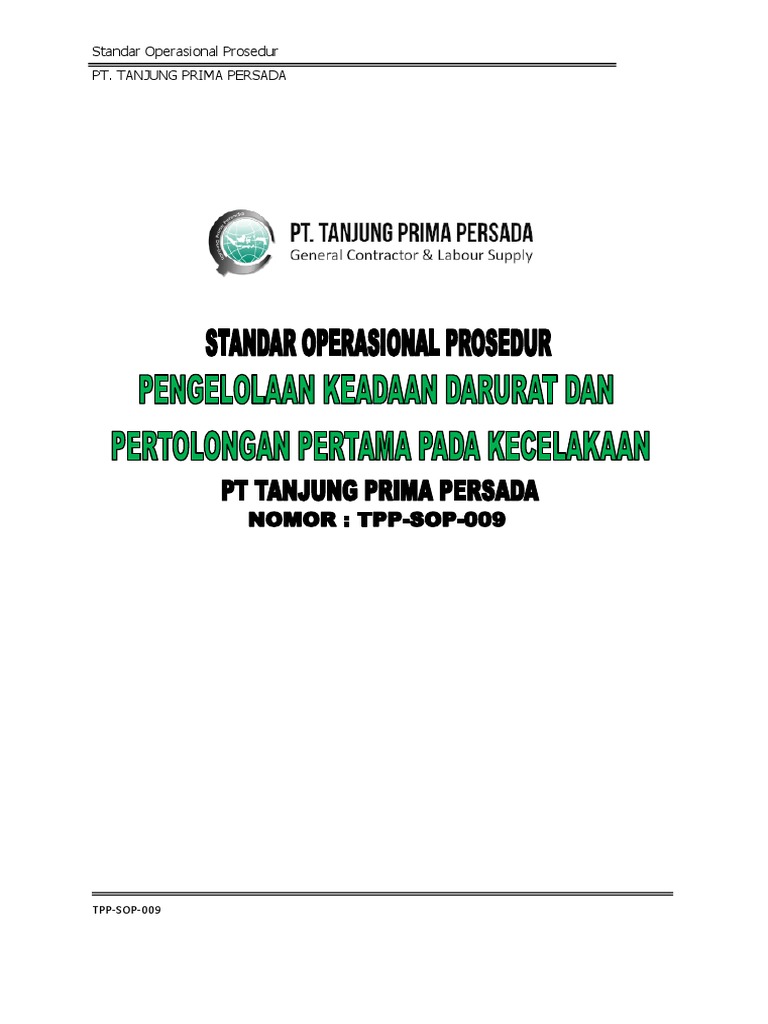 Sop Keadaan Darurat Dan P3K | PDF