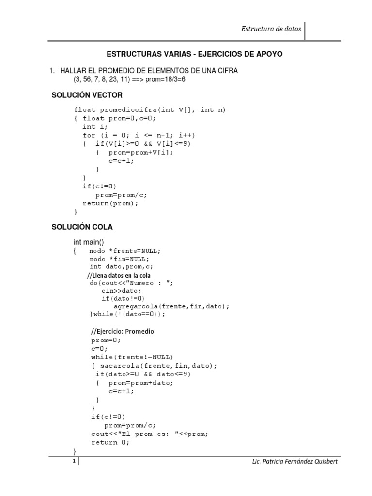 Ejercicios Varios de Apoyo | PDF | Estructura de datos de matriz | Programación de computadoras
