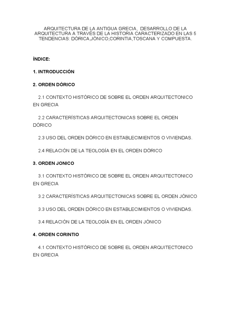Arquitectura de La Antigua Grecia | Descargar gratis PDF | templo | Clasicismo