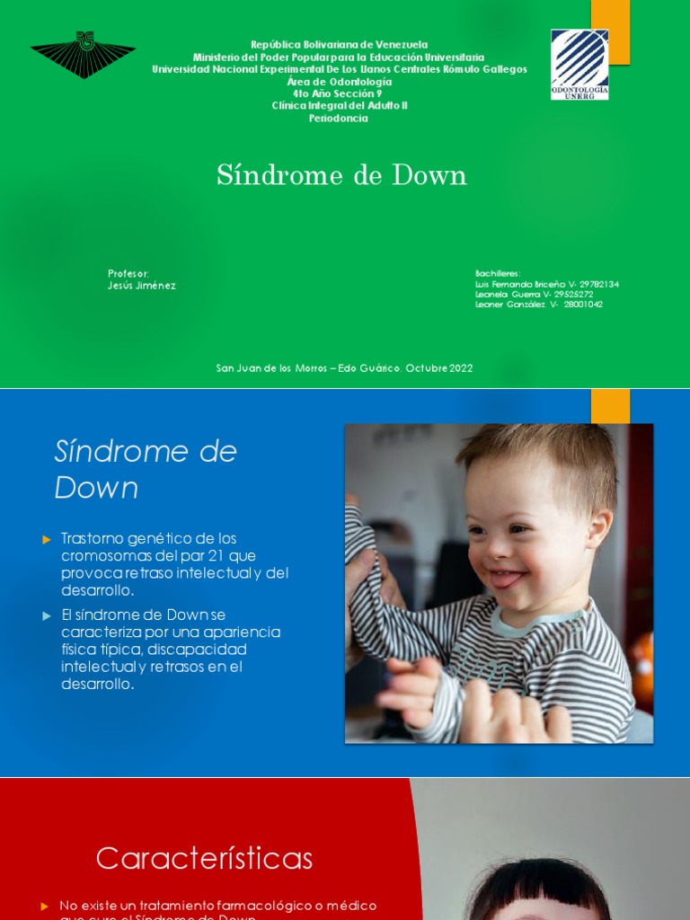 Presentación Sindrome de Down | PDF | Síndrome de Down | Enfermedades y trastornos