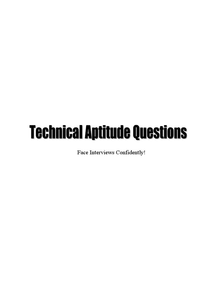 Technical Aptitude Questions Pdf C Programming Language Pointer Computer Programming 0067