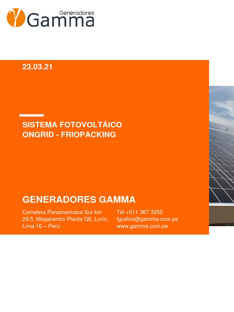 Sistema Fotovoltaico OnGrid 15KWp | PDF | Panel solar | Sistema ...