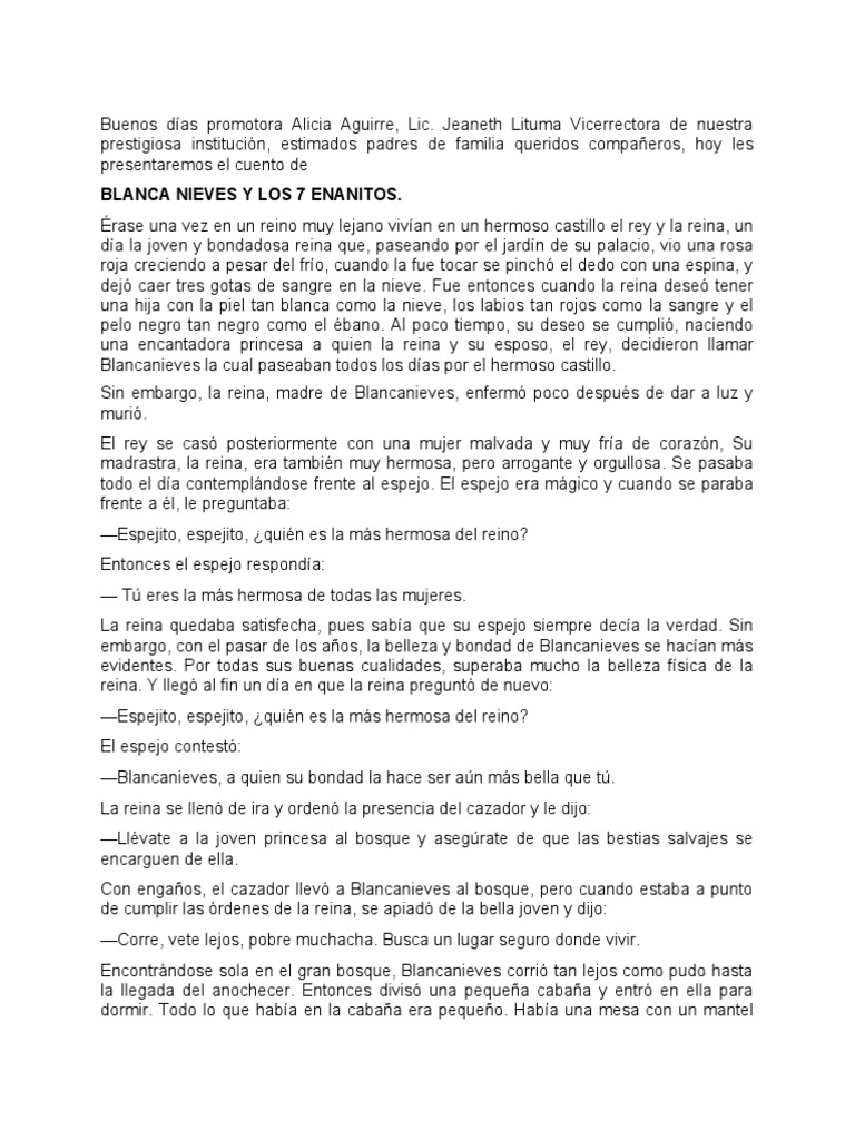 CUENTO Alborada | PDF | Blanco como la nieve