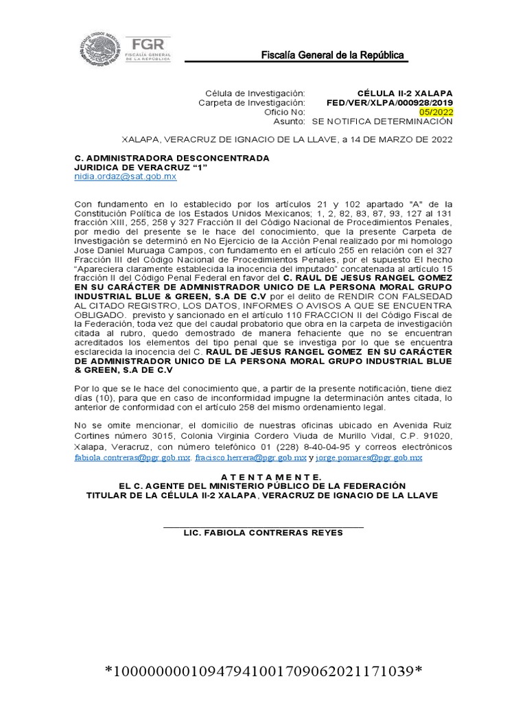 Of Not. Denun. Neap 928-2019 | PDF | Crímenes | Crimen y violencia