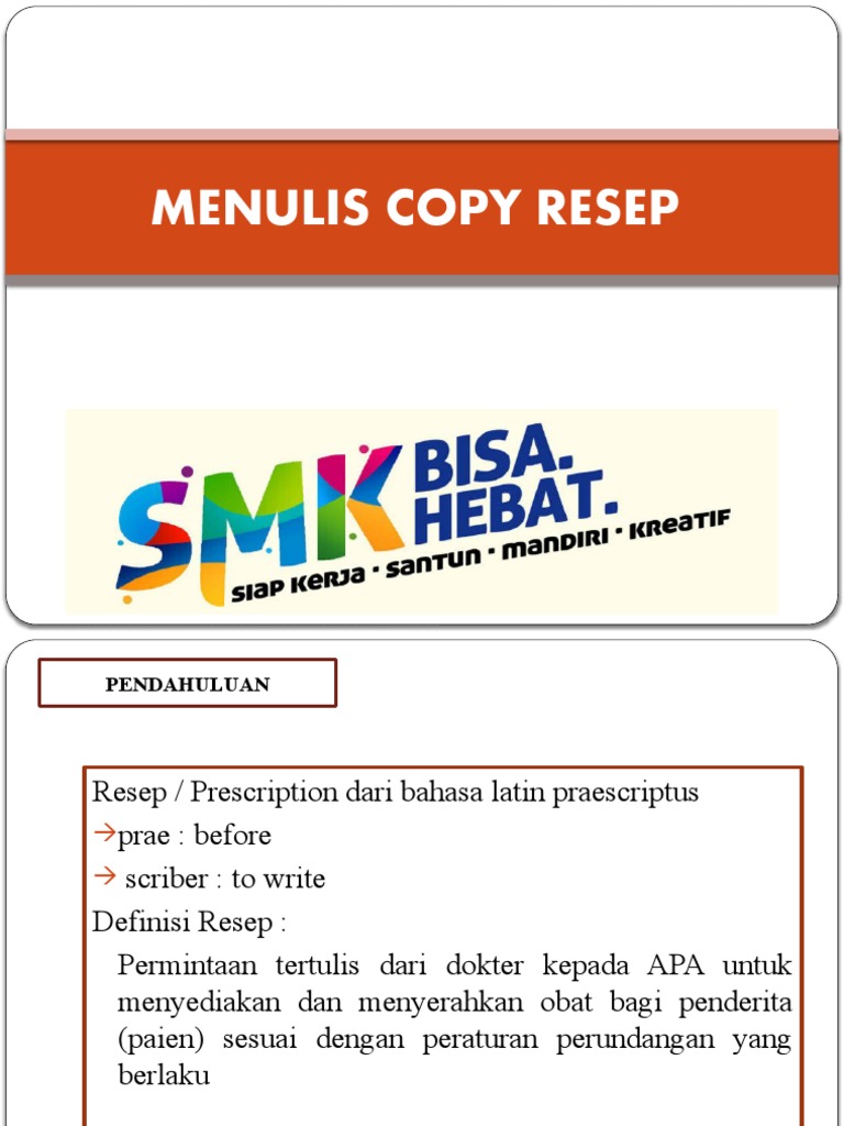 1.2 Menulis Copy Resep | PDF | Kesehatan Holistik