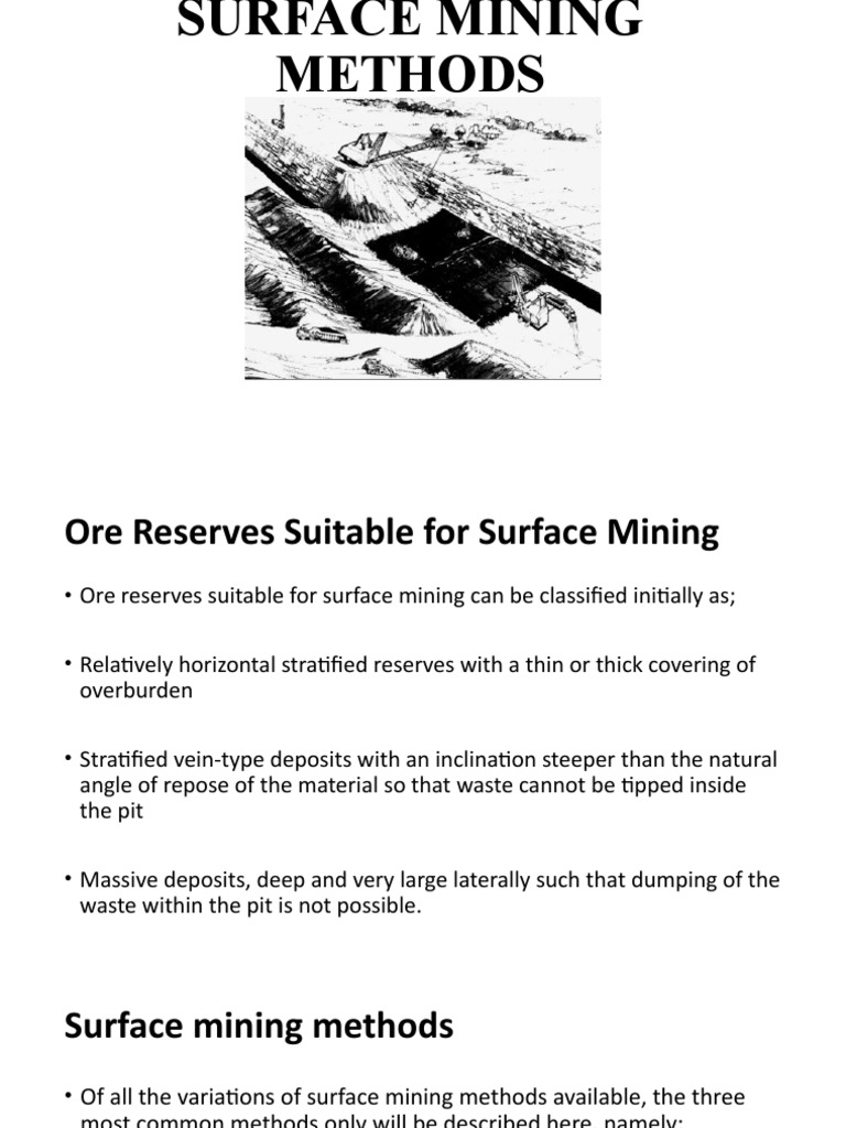 Surface Mining Methods | PDF | Coal Mining | Surface Mining