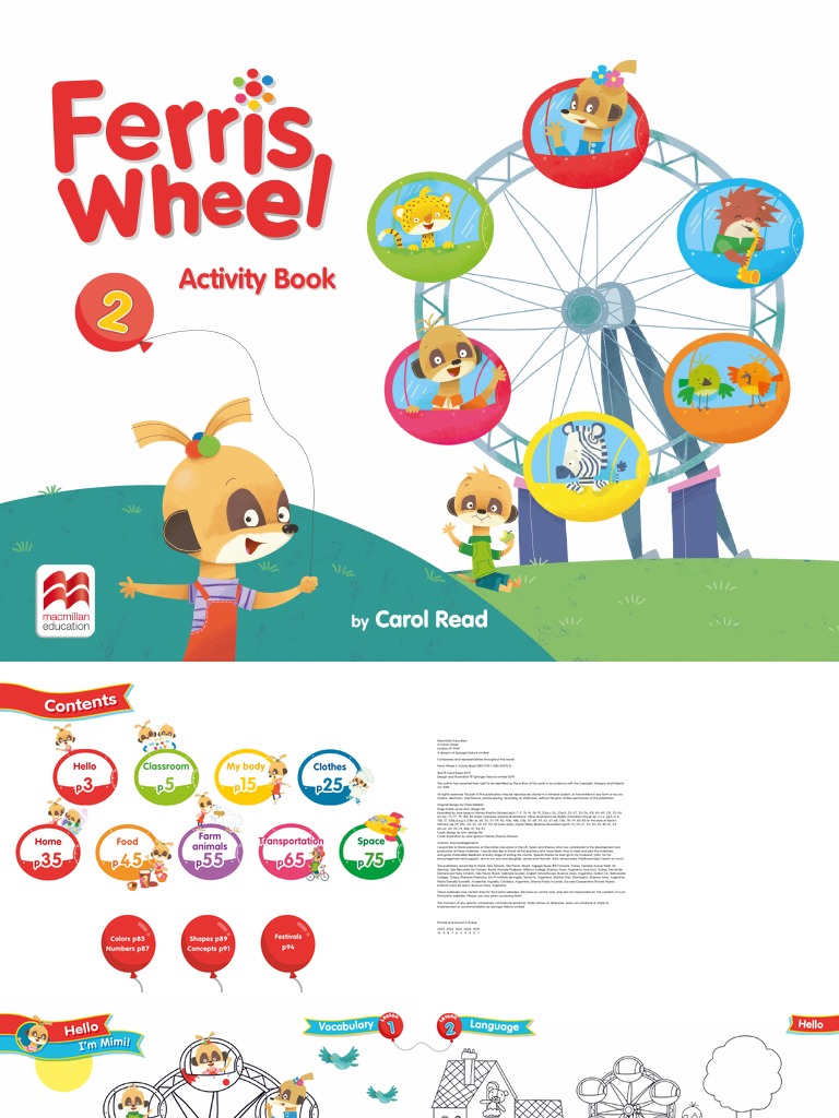 Ferris Wheel Activity Book Level 2 Unit 1 Spread | PDF