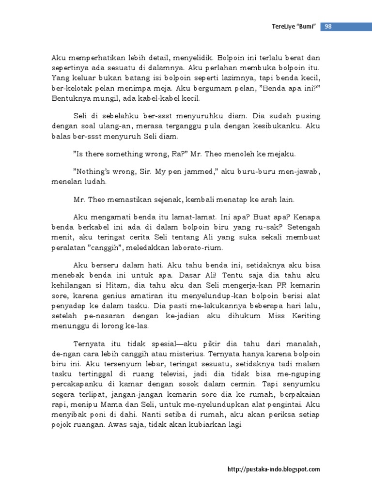 Tere Liye - 1. Bumi-101-110 | PDF