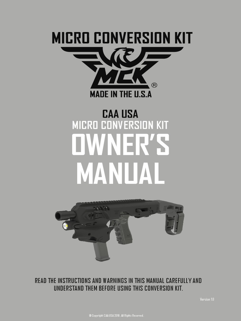 MCK Micro Roni Manual | PDF | Handgun | Firearm Components