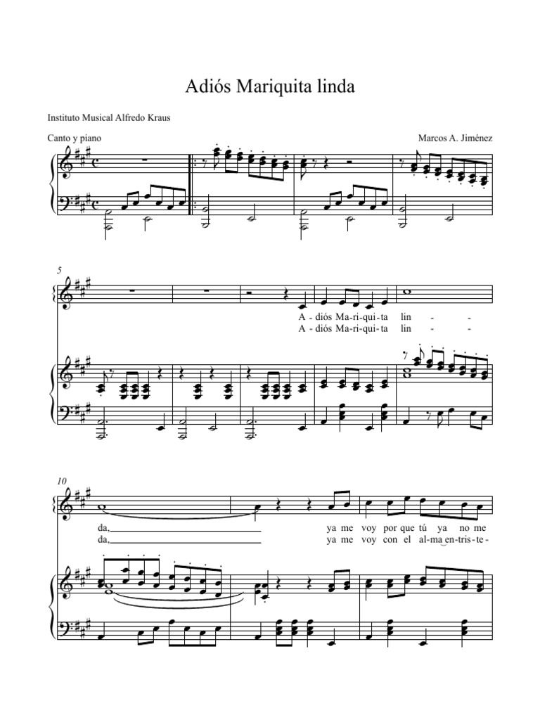 Adiós Mariquita Linda | PDF