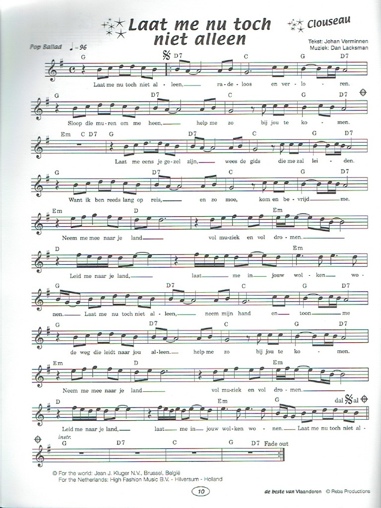 Clouseau - Laat Me Nu Toch Niet Alleen | PDF