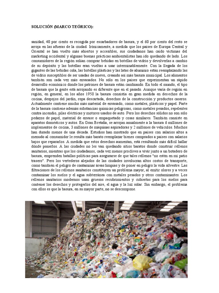 SOLUCIÓN | PDF | Residuos | Vertedero
