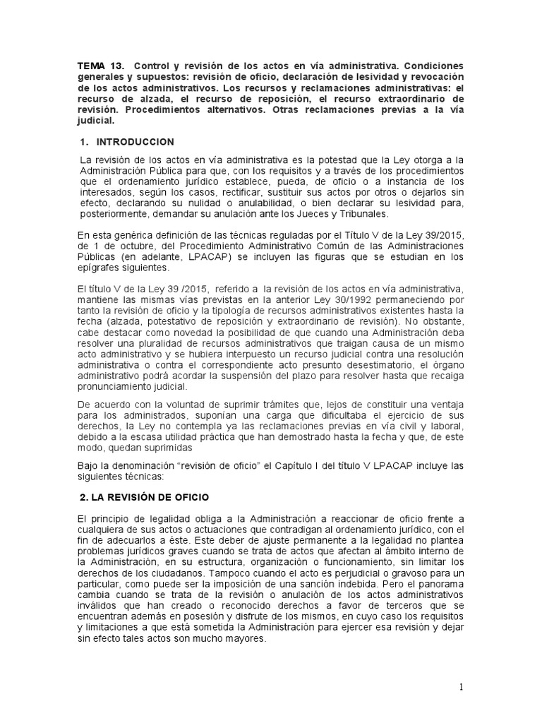 TEMA 13 Derecho Admi. | PDF | Principios éticos | Gobierno