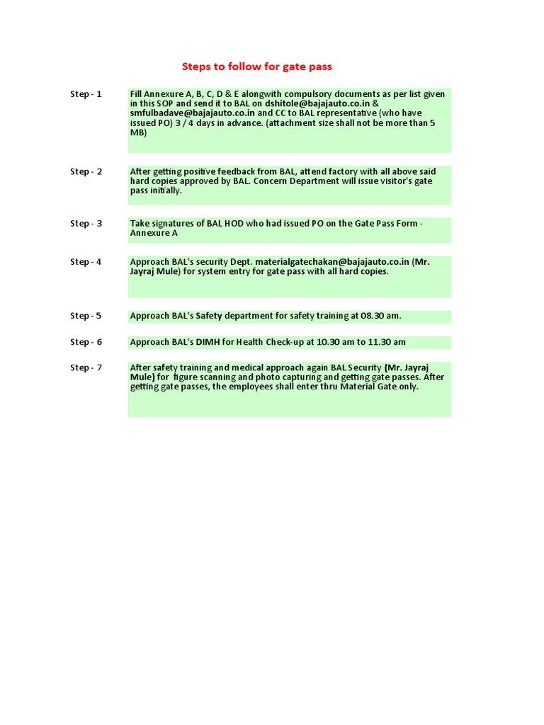 Gate Pass Process for Employees | PDF | Employment | Government