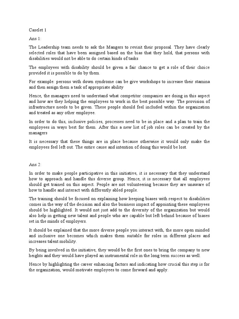 Caselet 1 - 2019023 - Melinda DCosta | PDF | Career & Growth