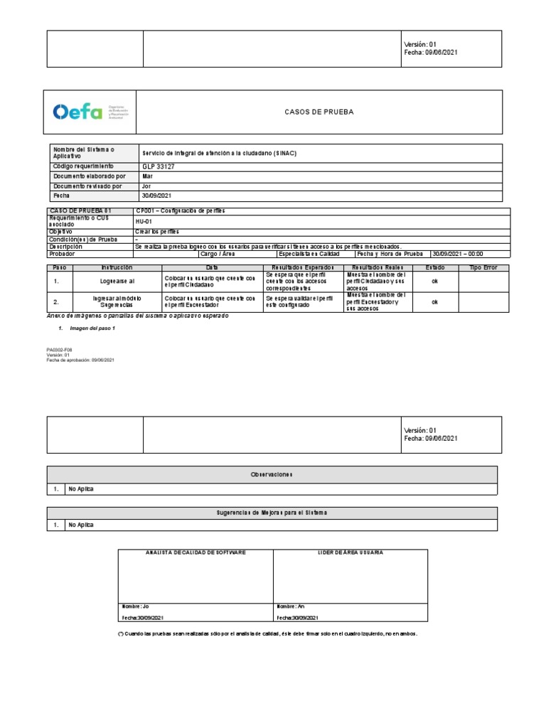 5.-Casos de Prueba OTI | PDF | Ingeniería de Sistemas | Informática