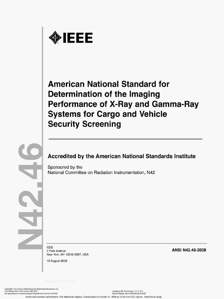 Ieee N42.46 | PDF