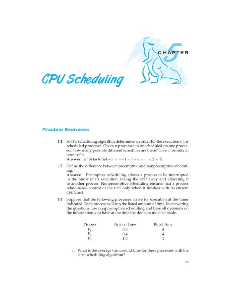 5 Sol | PDF | Scheduling (Computing) | Thread (Computing)