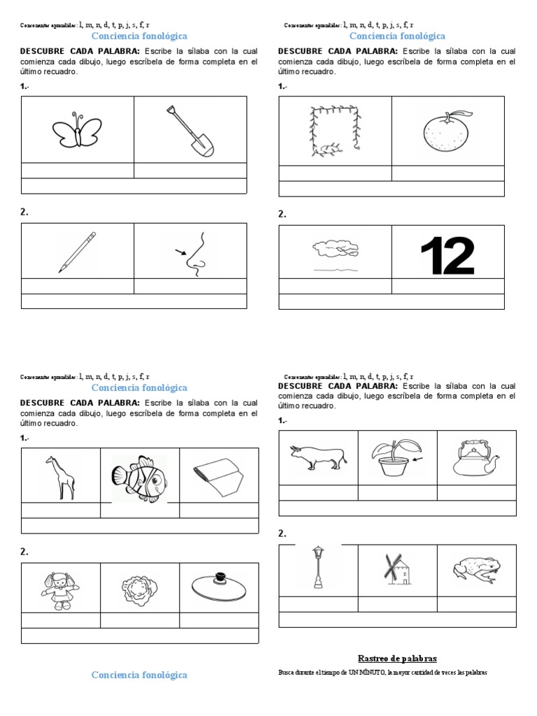 Conciencia Fonológica | PDF | Sílaba | Fonética