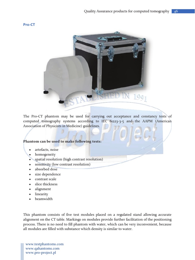 Pro CT Fantom | PDF | Ct Scan | Imaging